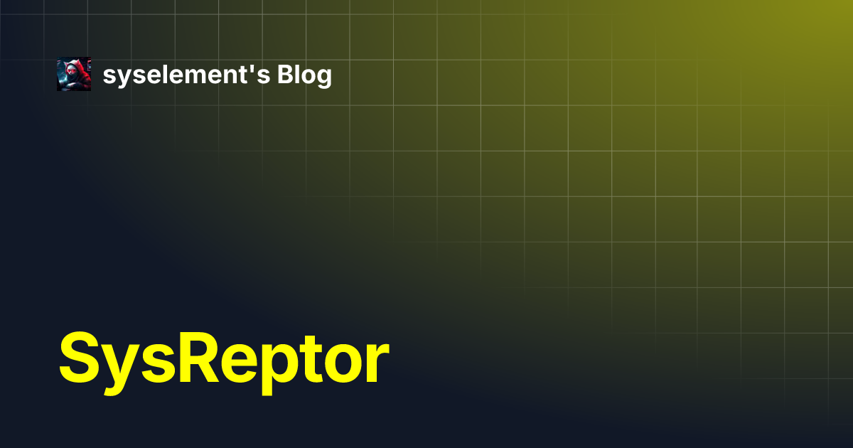SysReptor | syselement's Blog
