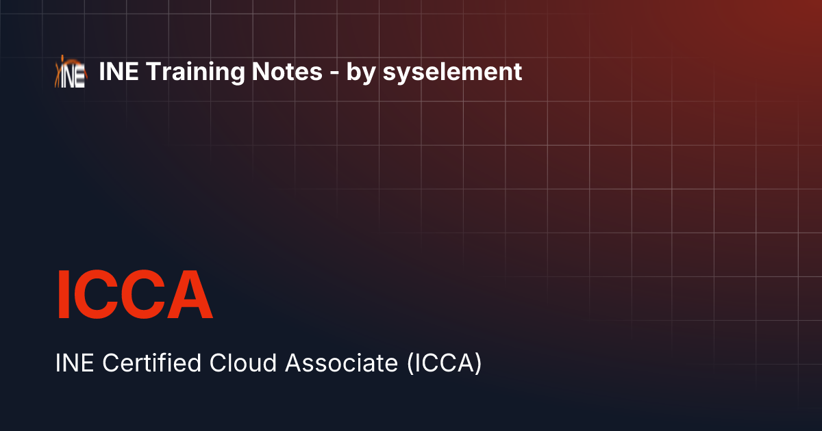 ICCA | INE Training Notes - by syselement
